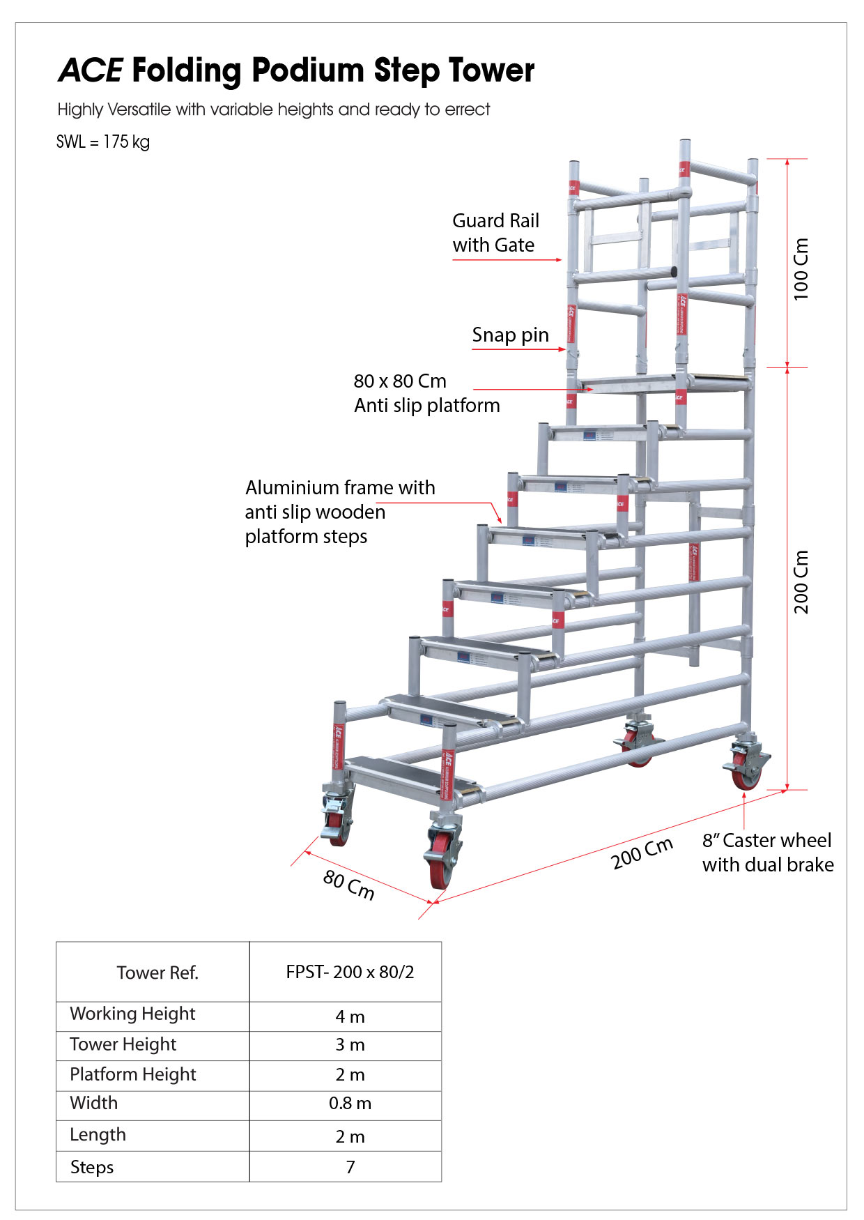 podium step tower 2 - ACE SCAFFOLDINGS