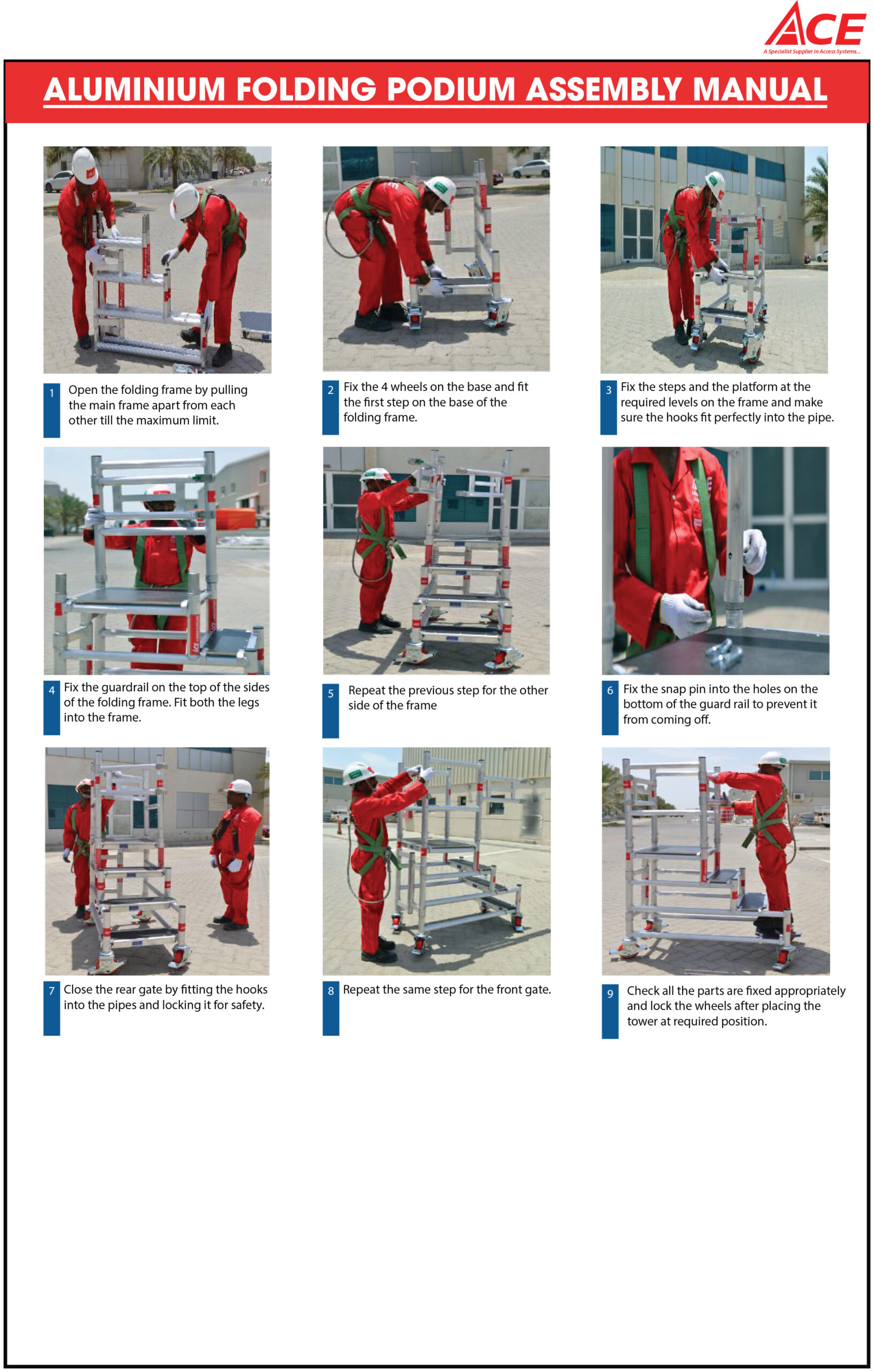 Podium Tower Erection Manuel - ACE SCAFFOLDINGS